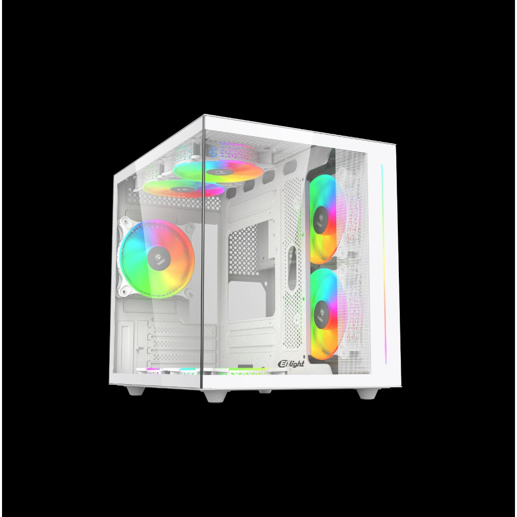 Jual CASING ENLIGHT Z8 - Micro ATX - INCLUDE 3 FAN - BLACK WHITE ...