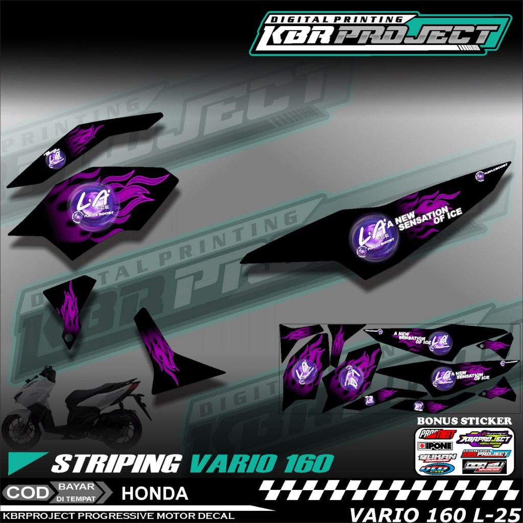 Jual VARIO 160 STIKER STRIPING PREMIUM MOTOR KEREN LIS VARIASI VARIO ...