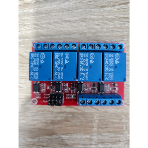 Jual Promo 4 Channel Relay Optocoupler Module Shield High Low Level ...
