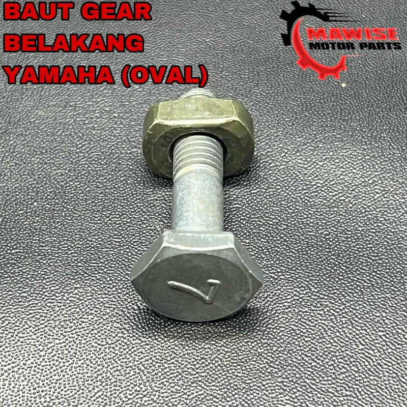 Jual Baut Gear Belakang Yamaha (Oval) - Baut Gear Yamaha 8x35 Mur Oval ...
