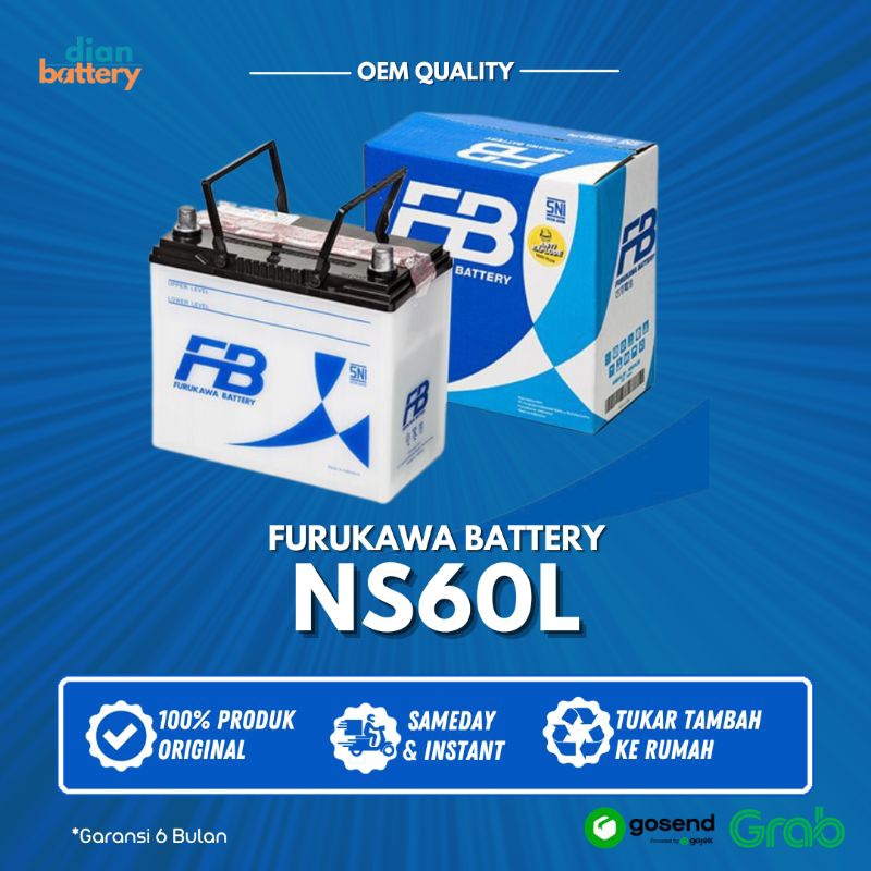 Jual Aki Mobil Corolla FB NS60L Accu Furukawa Battery 46B24L (45Ah) | Shopee Indonesia