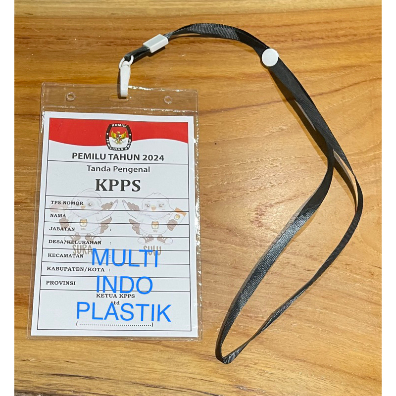 Jual Id card panitia pemilu/plastik tanda pengenal pemilu/tali id card ...