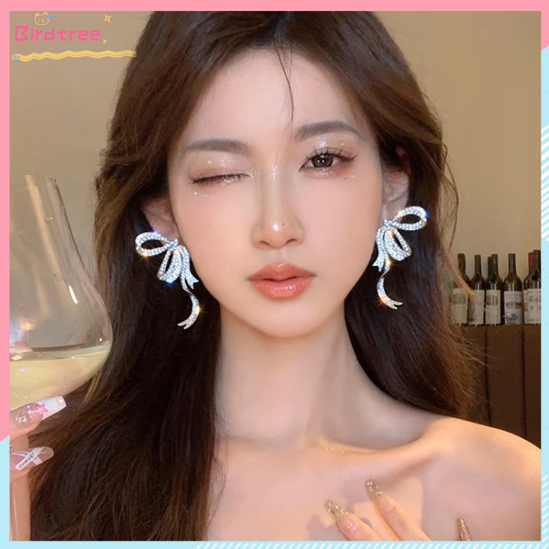 Jual [Readystock ️COD]Anting Berlian Imitasi Busur Wanita Desain Khusus ...