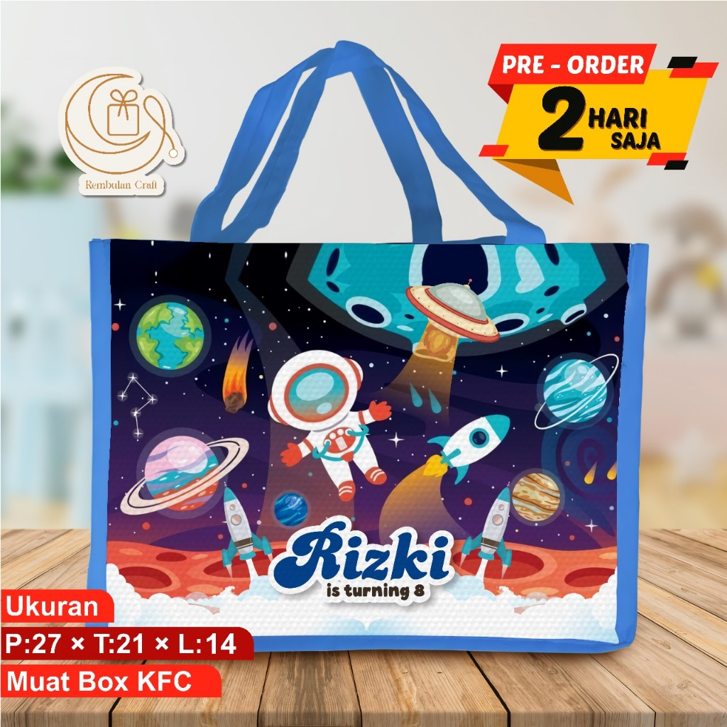 Jual TAS MMT/TAS ULTAH/SOUVENIR/MUAT BOX KFC/HAMPERS MURAH/27x14x21 ...