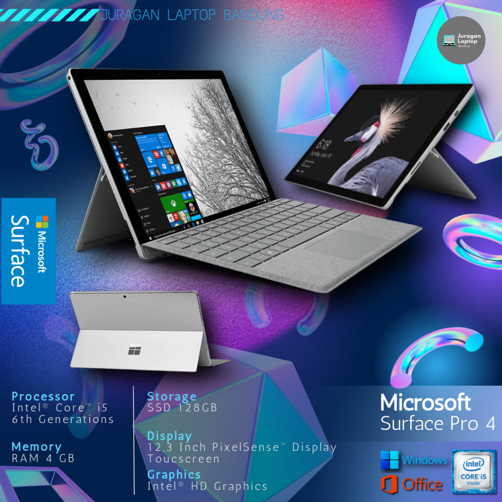 Jual Laptop Microsoft Surface Pro 4 Intel® Core™ i5 Gen 6 RAM 4GB SSD ...