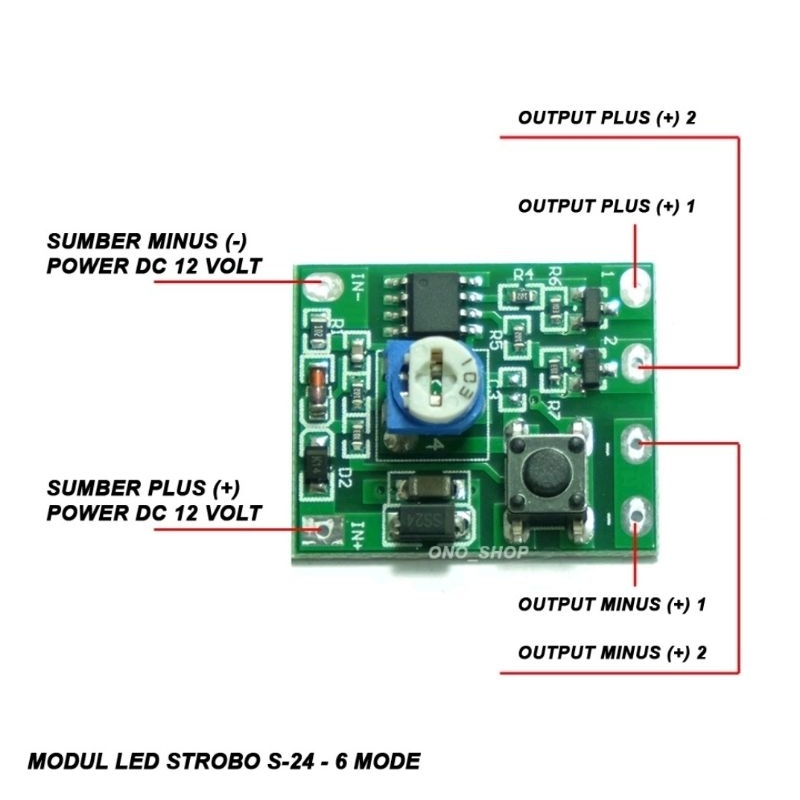 Jual kit modul led strobo S-24 6mode | Shopee Indonesia