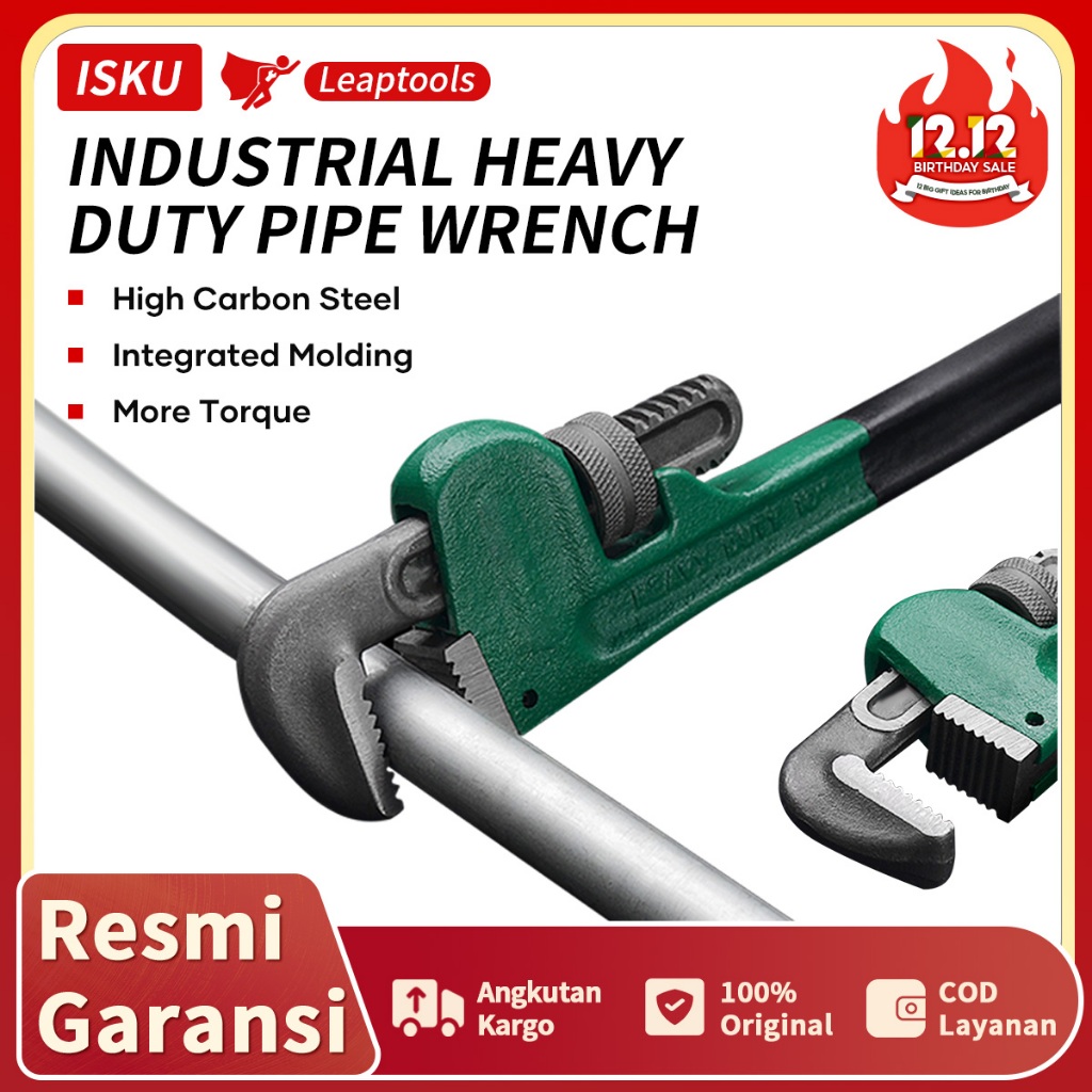 Jual ISKU Kunci Pipa Pipe Wrench/Kunci Pipa Ledeng 10'' 12'' 14" 18" 24 ...