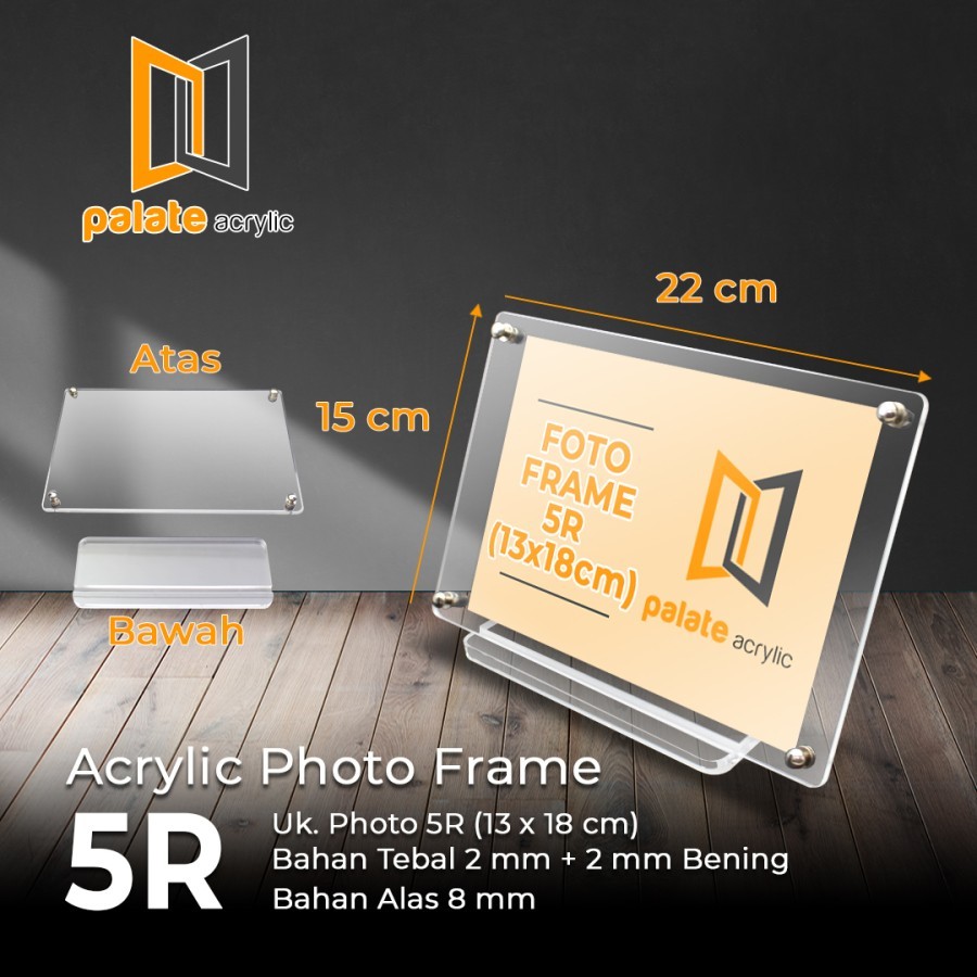Jual Acrylic Photo Frame 5R Table Top Akrilik Pajangan Foto ukuran ...