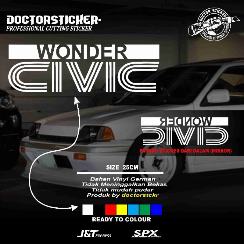 Jual Sticker Civic Wonder OEM sticker Vintage | Shopee Indonesia