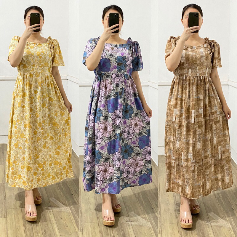 Jual DRESS DAISY LD 110 BAHAN RAYON PREMIUM | DASTER BUMIL | DASTER ...