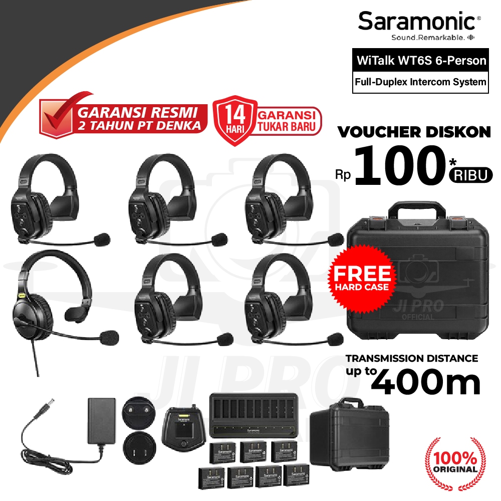 Jual Saramonic WiTalk WT6S 6-Person Full-Duplex Intercom System WT 6S ...