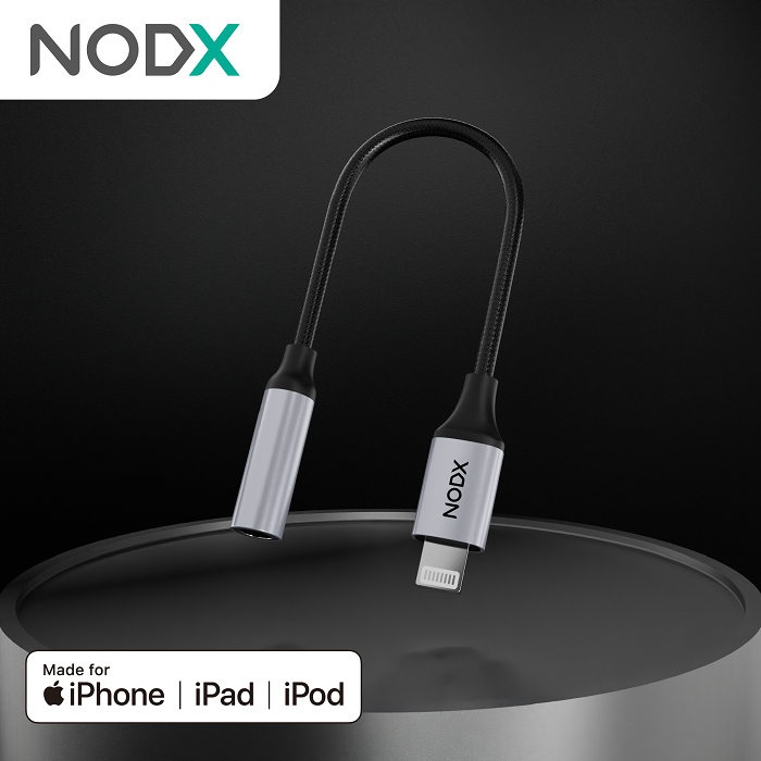 Jual NODX AdapterConverter Lightning to Jack 3.5mm Audio (MFI) | Shopee ...
