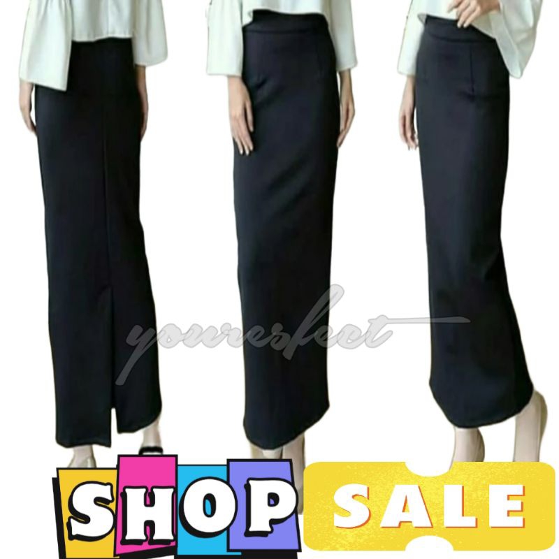 Jual Rok Span Scuba Import Quality Premium Korean Style Pormal Semi ...