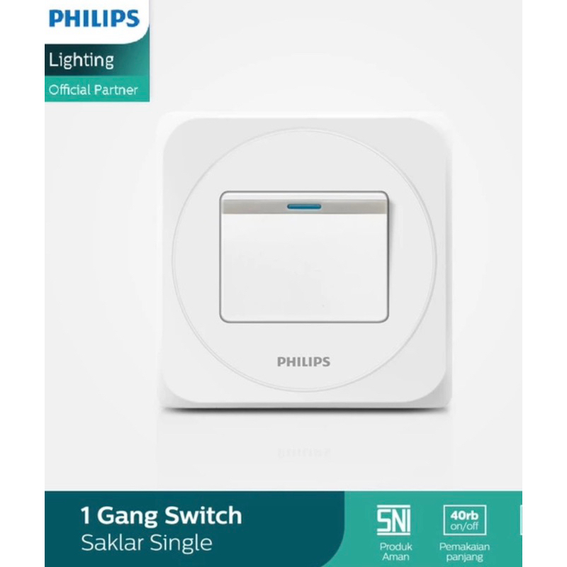 Jual Saklar Philips Simply 1 Gang Switch | Shopee Indonesia