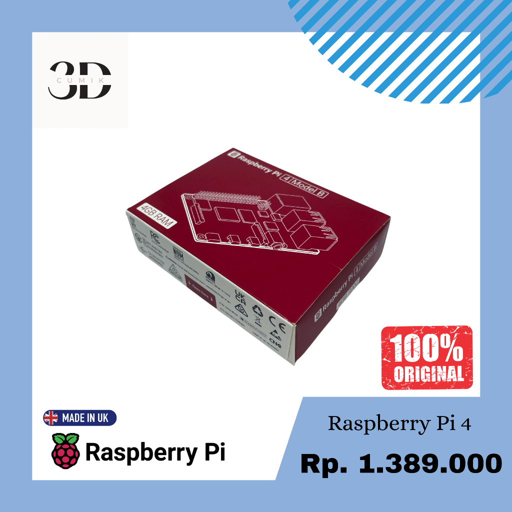Jual Raspberry Pi 4 Model B - RAM 4 GB | Shopee Indonesia