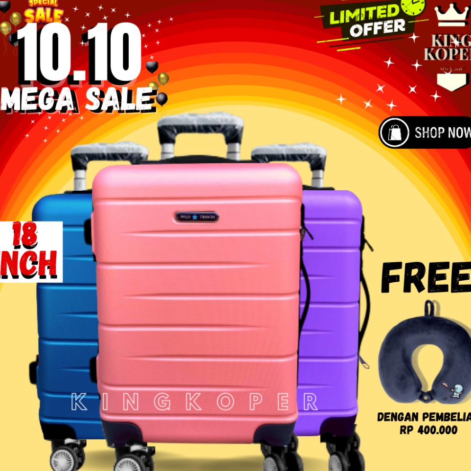 Jual Seller Koper 18 inch Polo 032 ukuran cabin - kabin - koper fiber ...