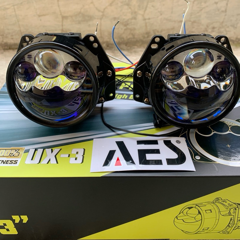 Jual Biled AES UX 3 Triple Laser 3 Inch 45/80 Watt | Shopee Indonesia