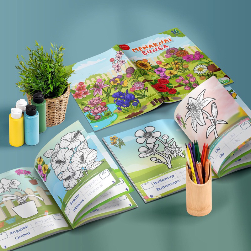 Jual BUKU MEWARNAI ANAK FULL COLOR / buku mewarnai anak TK PAUD ...