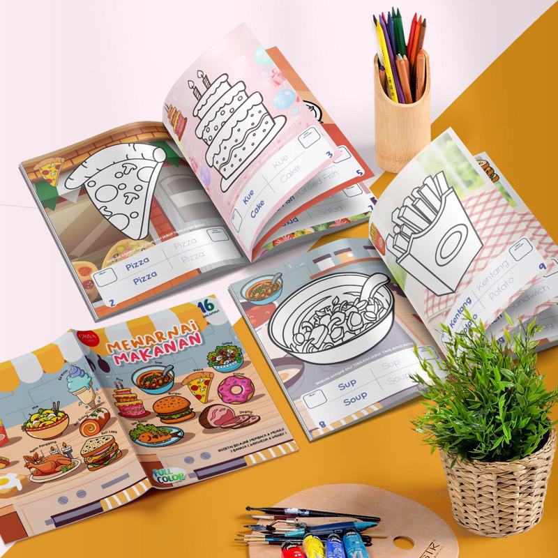 Jual BUKU MEWARNAI ANAK FULL COLOR / buku mewarnai anak TK PAUD ...