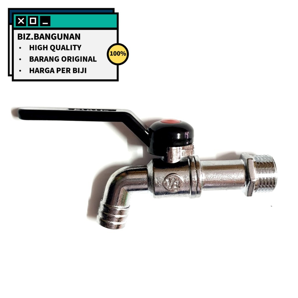 Jual Kran Keran Air 3/4" 1/2” inch Panjang / Keran Tembok Taman gagang ...