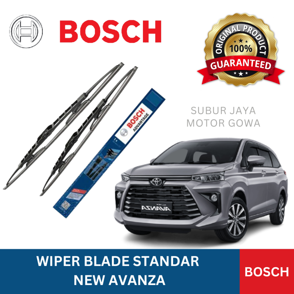 Jual BOSCH Wiper Blade Standar Daun Wiper Penghapus Kaca Air Hujan Advantage Toyota New Avanza ...