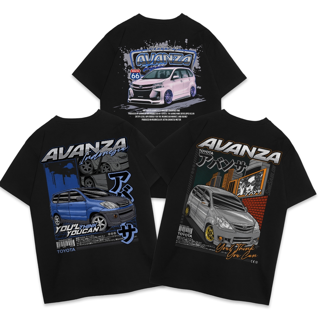 Jual KAOS AVANZA - KAOS SABLON MOTIF - CAR SERIES | Shopee Indonesia