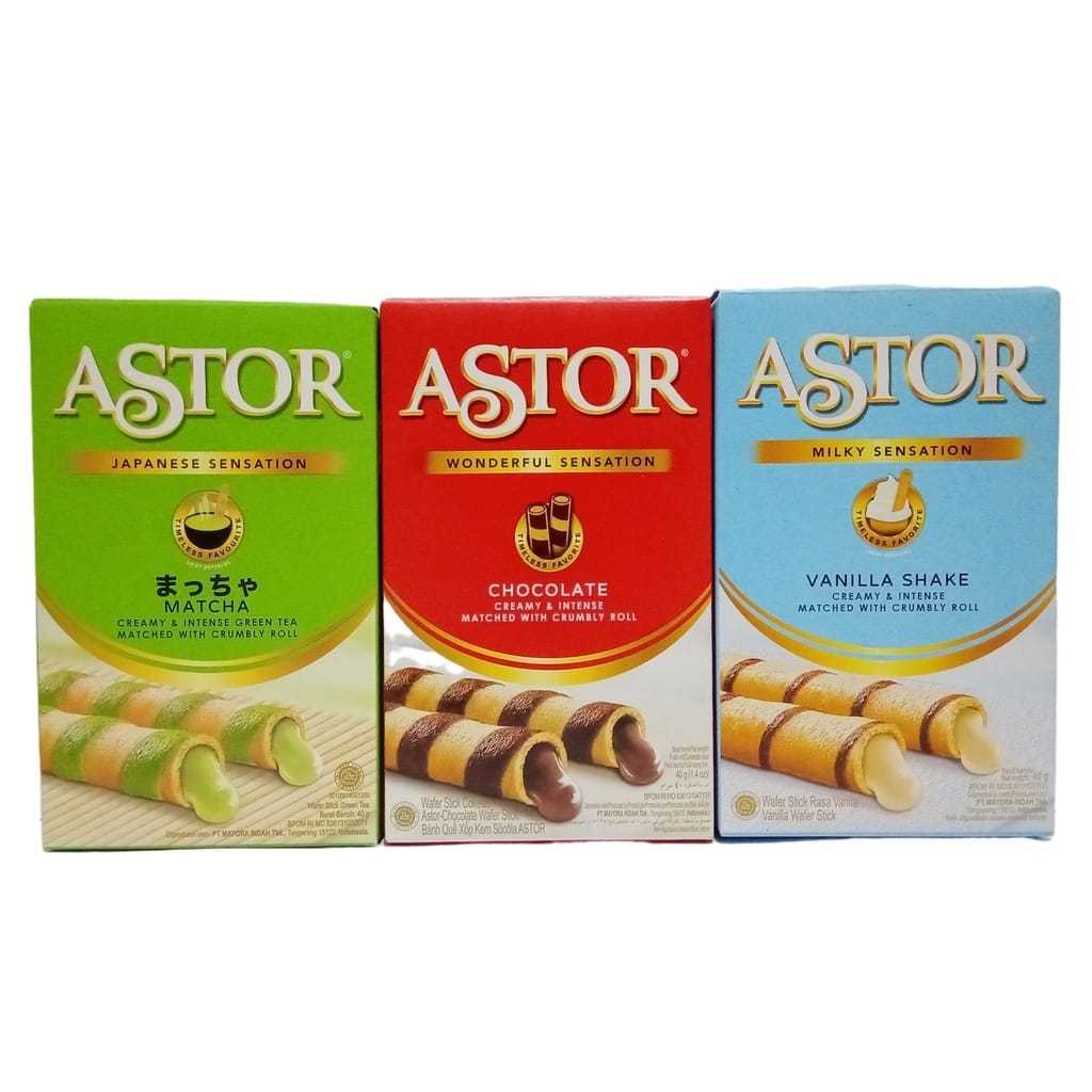 Jual ASTOR / ASTOR WAFER STICK CHOCOLATE / ASTOR VANILLA SHAKE / ASTOR ...