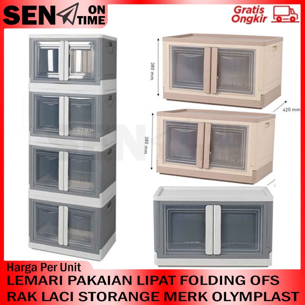 Jual [Kargo] Olymplast Folding Storage Ofs Container Box Plastik Lemari ...