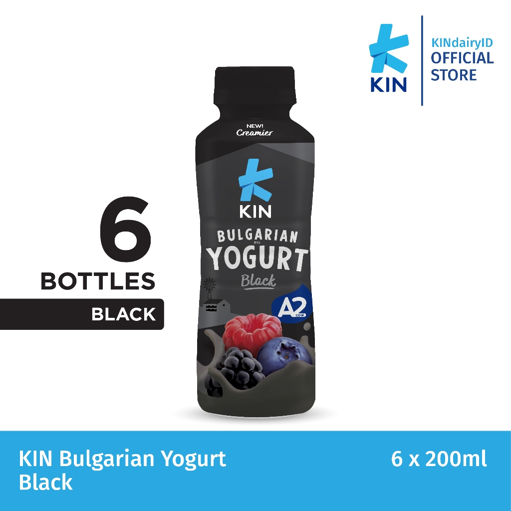 Jual KIN BULGARIAN YOGURT BLACK (6x200 ML) | Shopee Indonesia