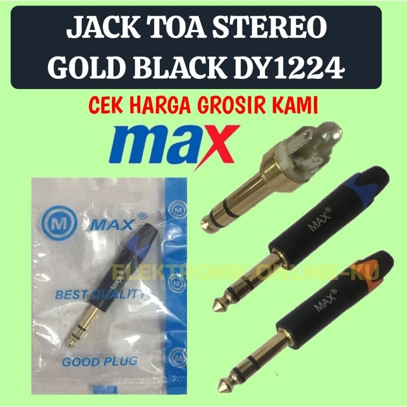 Jual JACK TOA STEREO GOLD BLACK DY1224 | Shopee Indonesia