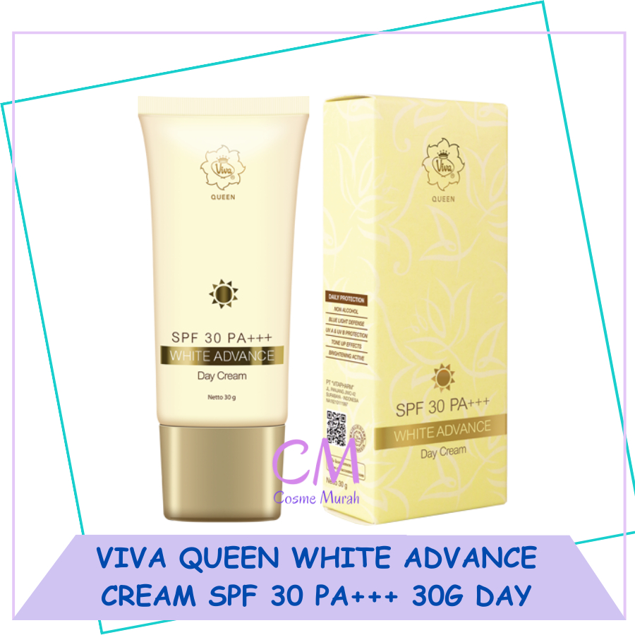 Jual CM VIVA Queen White Advance Cream SPF 30 PA+++ 30g Day | Krim ...