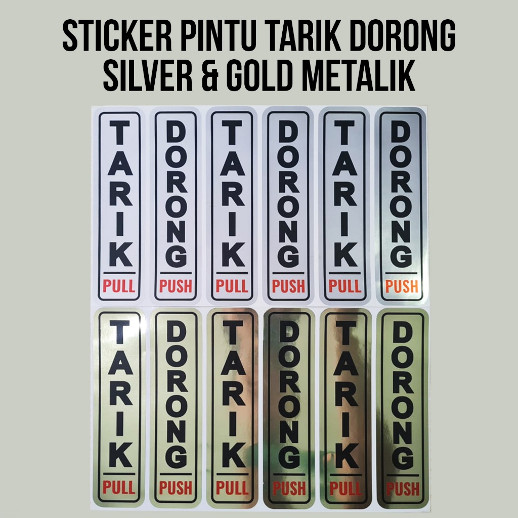 Jual SIGN LABEL STICKER DORONG TARIK PINTU - DOOR SIGN PULL PUSH ...