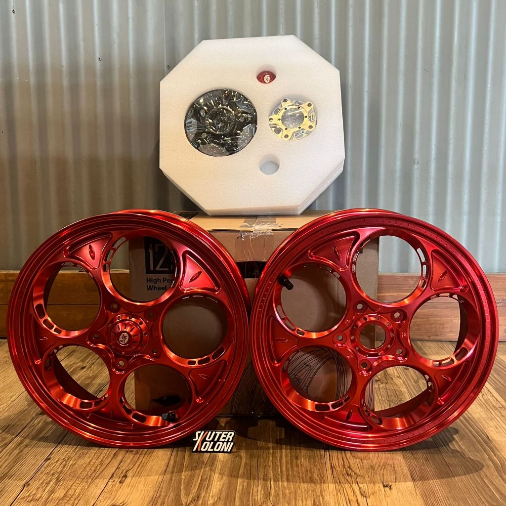 Jual MK factory M10 w325 Forged CNC velg Set Red Vespa LX S Sprint ...