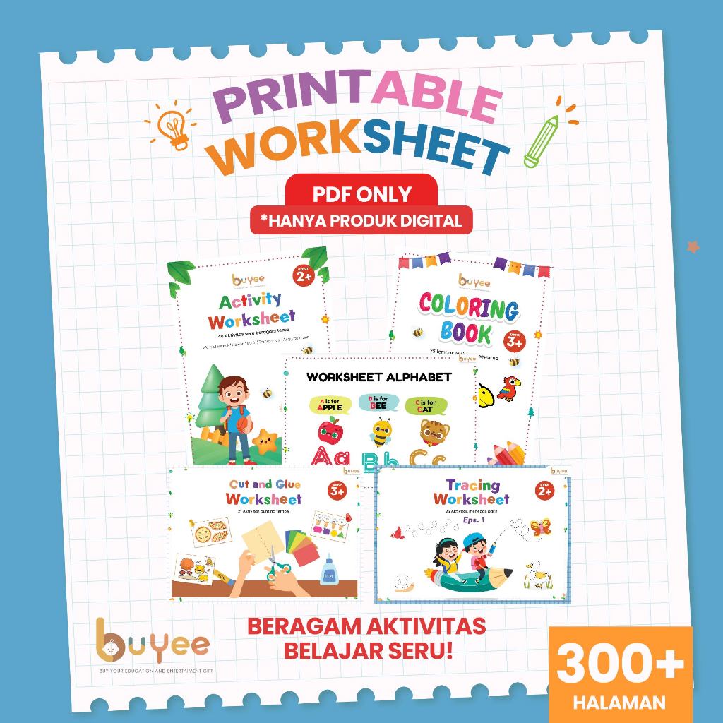 Jual BUYEE GIFT [DIGITAL FILE] Buku Worksheet Digital Anak Usia Dini ...