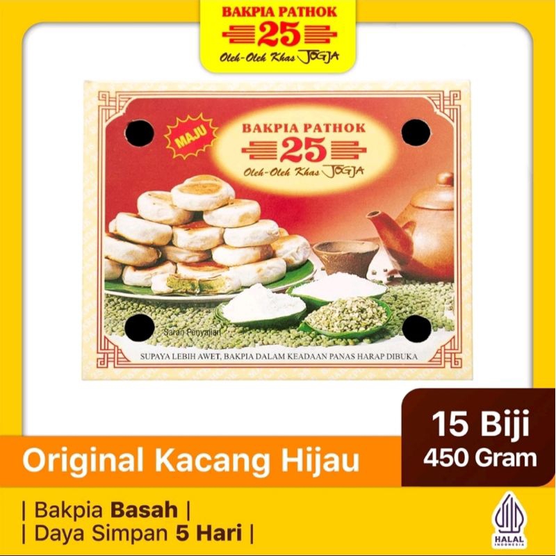 Jual Bakpia Pathok 25 Original Kacang Hijau BASAH | Shopee Indonesia