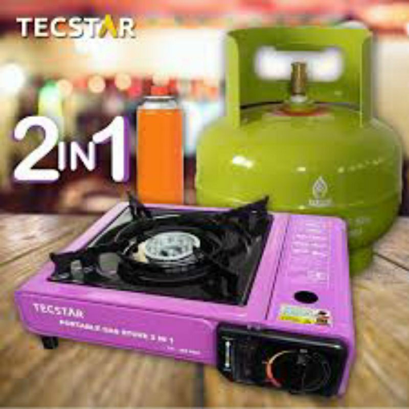 Jual Kompor Portable 2 in 1 gas kaleng / tabung merk Tecstar | Shopee ...