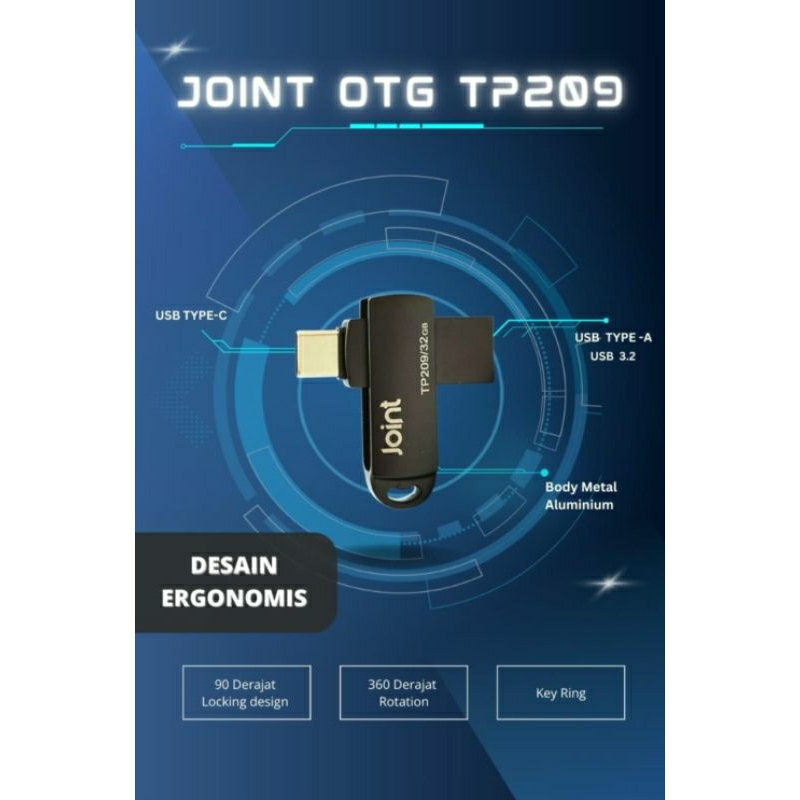 Jual Joint Type C Usb Flash Disk TP209 16GB/32GB/64GB Usb 3.2 TP209 ...