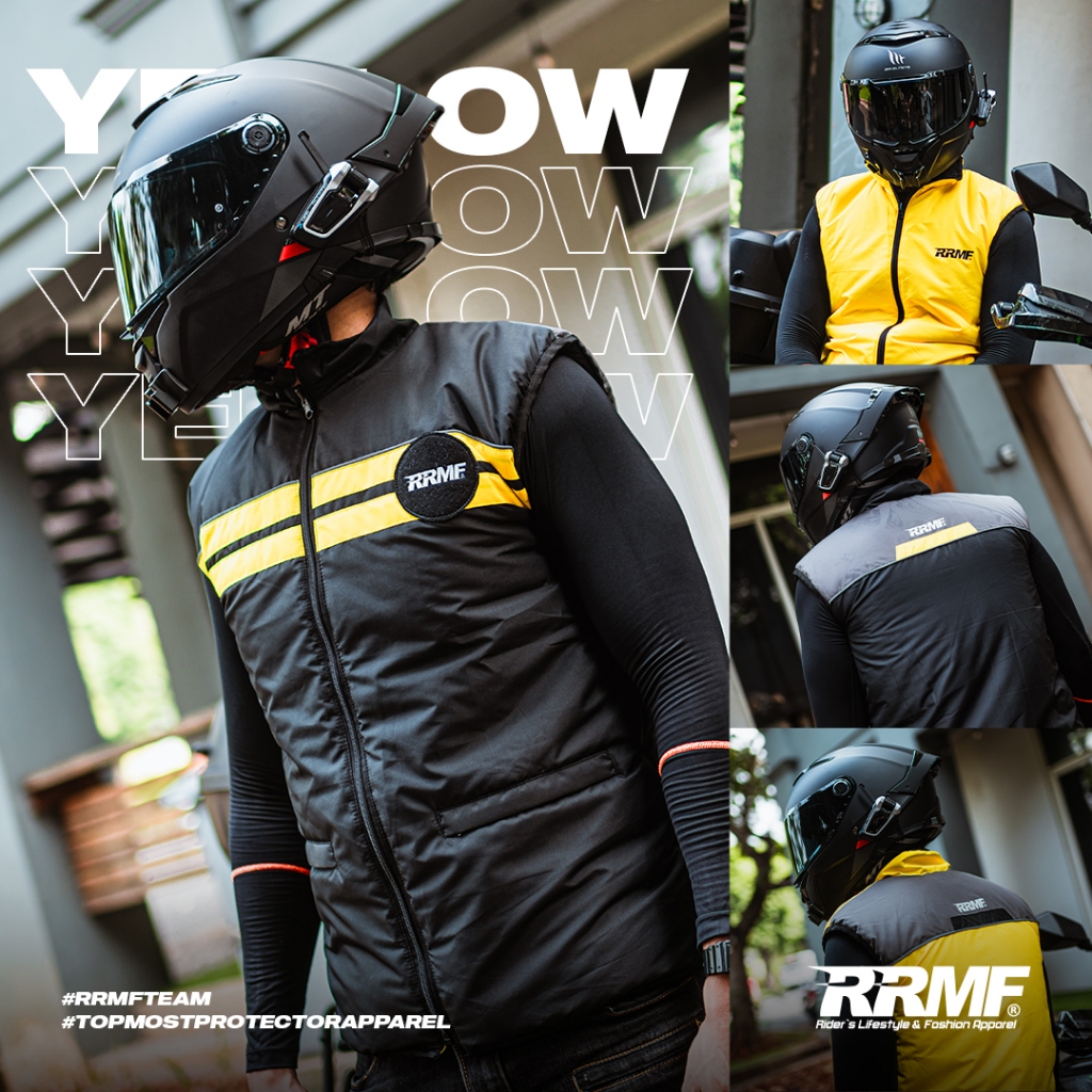Jual RRMF Official Vest Reversable Yellow VR 2372 Yellow New Rompi Pria ...