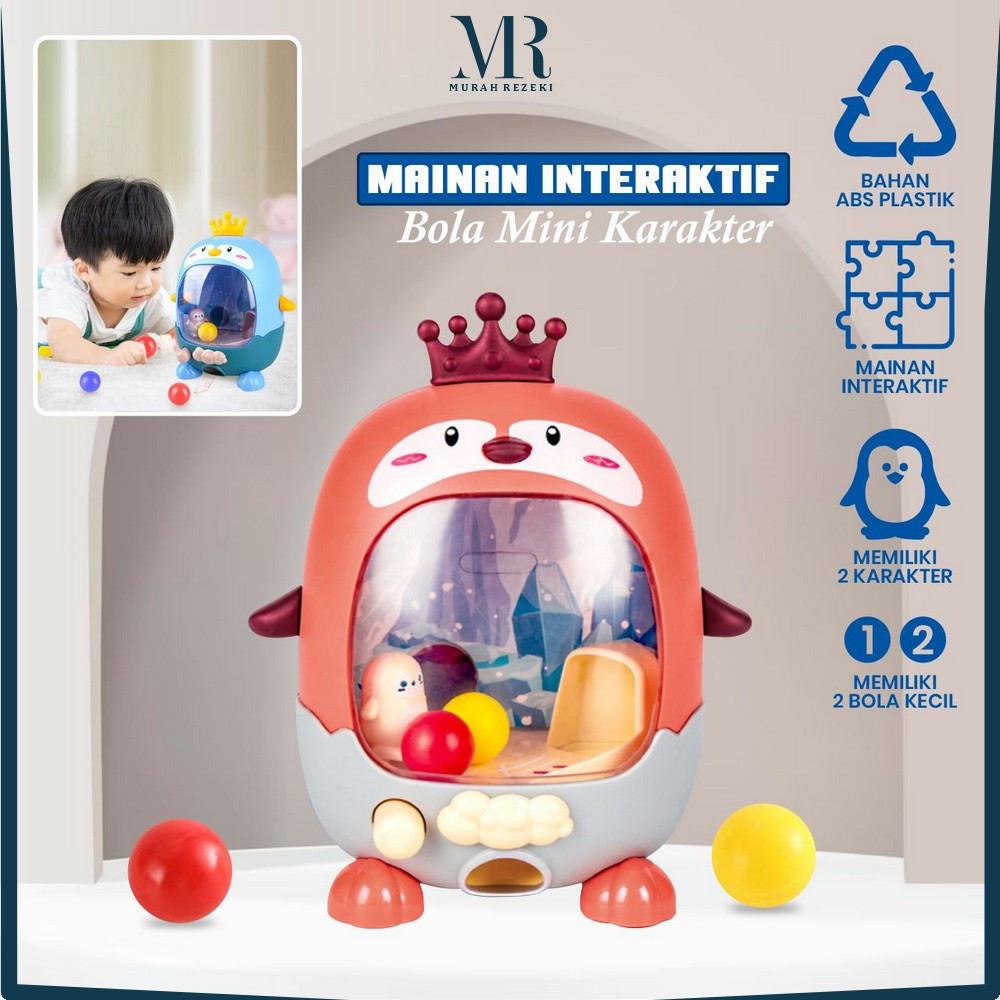 Jual Mainan Mesin Ketapel Bola Basket Karakter Penguin Anak / Mainan ...
