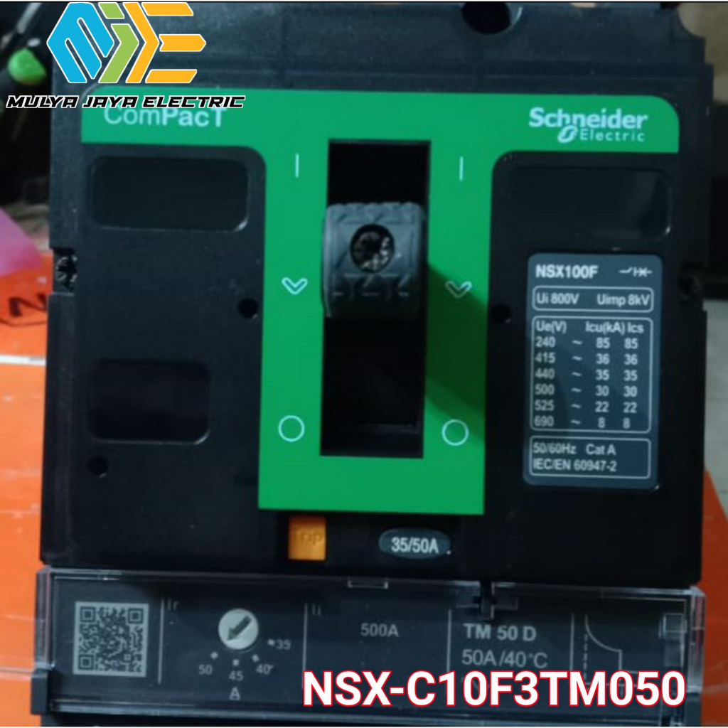 Jual MCCB Schneider 3p 50a NSX100F 3 phase/Pole 50 Amper 36kA ...