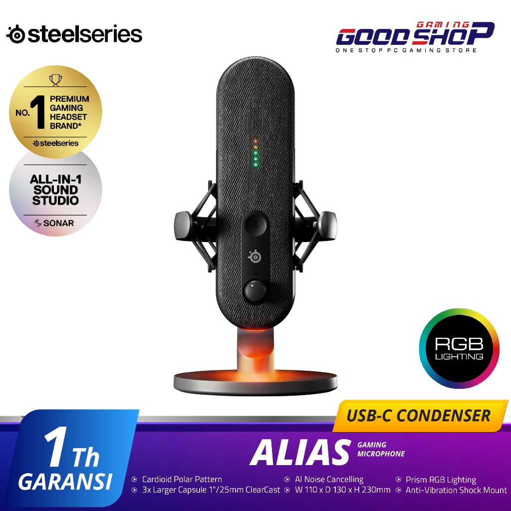Jual Steelseries ALIAS USB Condenser Gaming And Streaming RGB ...