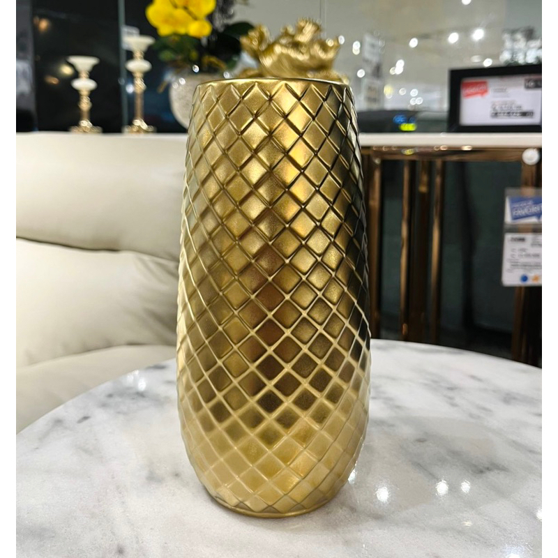 Jual Vas gold informa Vas pajangan Untuk meja / Vasgold dekorasi Meja ...