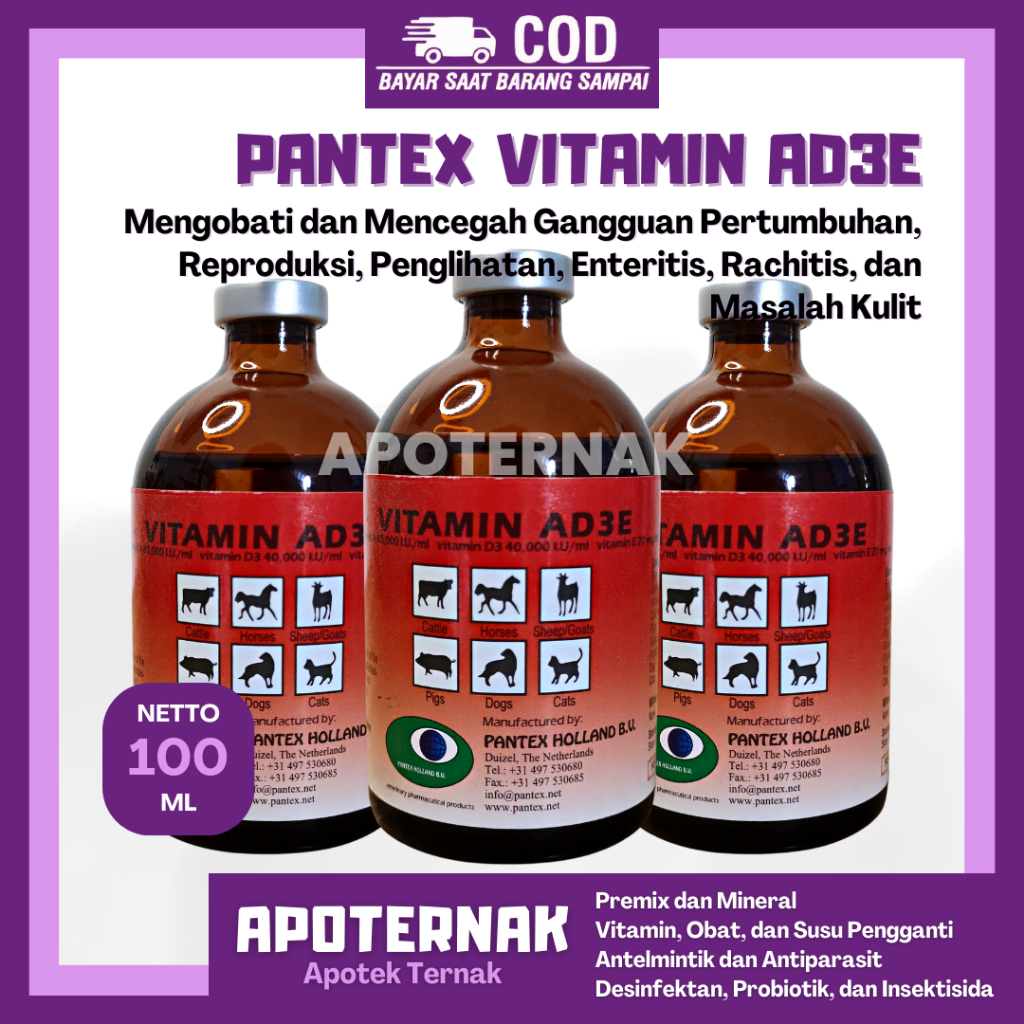 Jual PANTEX VITAMIN AD3E ADE | Mencegah Defisiensi Vitamin AD3E ...