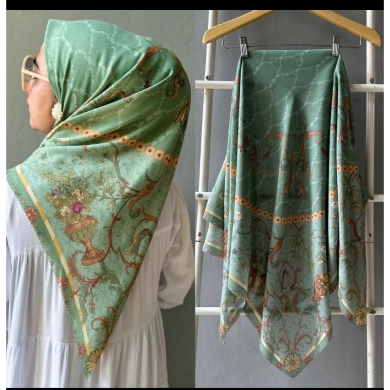 Jual Hijab segi empat voal motif/hijab deenay/hijab mandja | Shopee ...