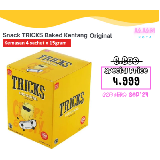 Jual Snack TRICKS Baked Kentang Original 1 box (4 sachet x 15 g) | Shopee Indonesia