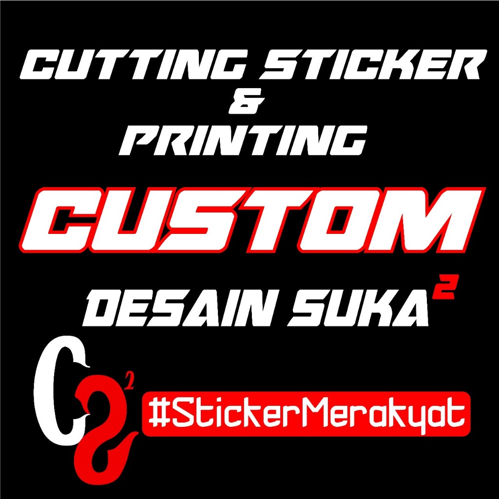 Jual Cutting Sticker & Printing murah Desain Suka-suka | Shopee Indonesia
