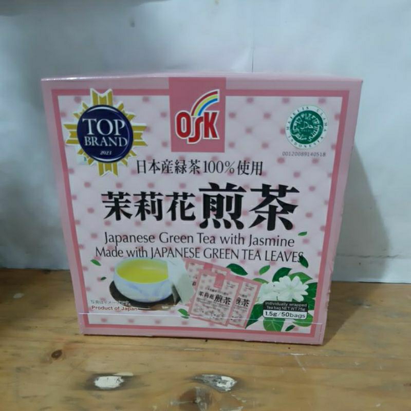 Jual OSK JAPANESE GREEN TEA JASMINE TEH OSK Japanese Green Tea 50 bags Original Japan | Shopee ...