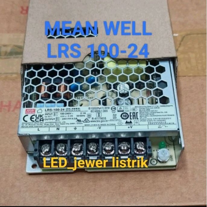 Jual Power Supply MEAN WELL LRS 100-24 indoor trafo meanwell 4,5A 100W 24V | Shopee Indonesia