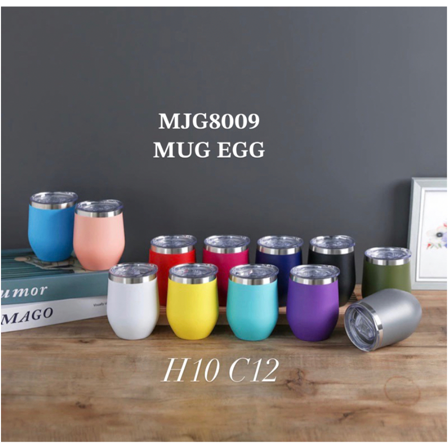 Jual MUG TELUR EGG - mug kopi 350ml bulat stainless Vacuum premium ...