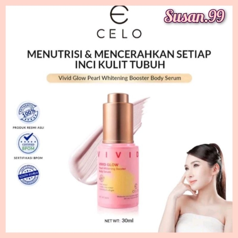 Jual Celo - Original Vivid Glow Whitening Booster Body Serum | Shopee ...